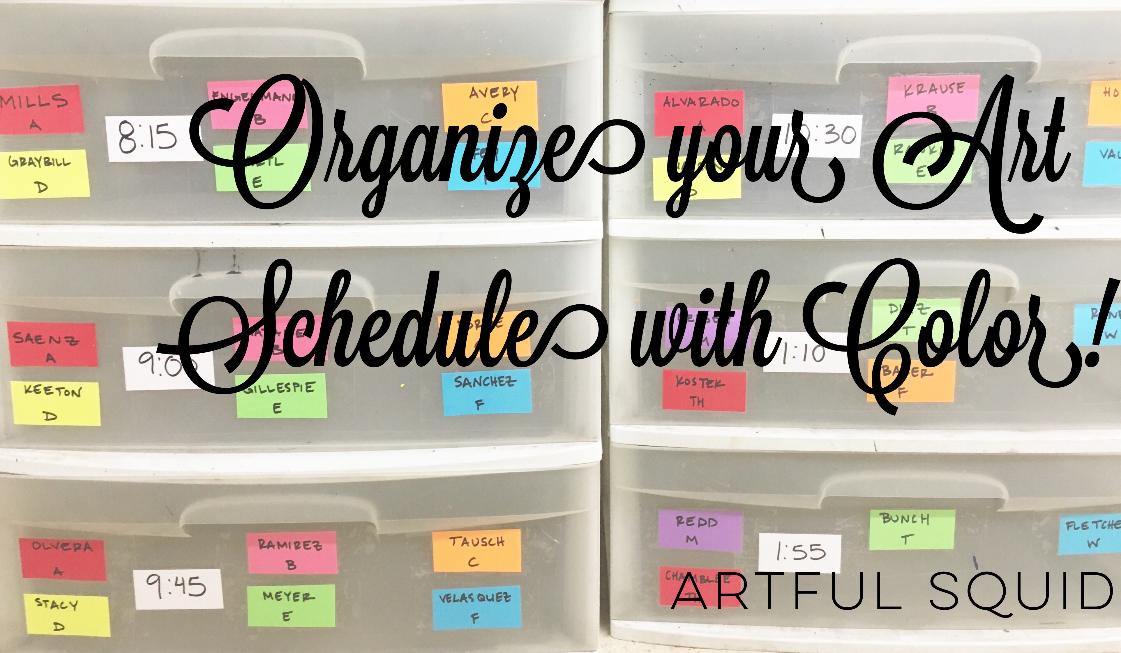 Organize your Art Schedule with Color! – Artful Squid