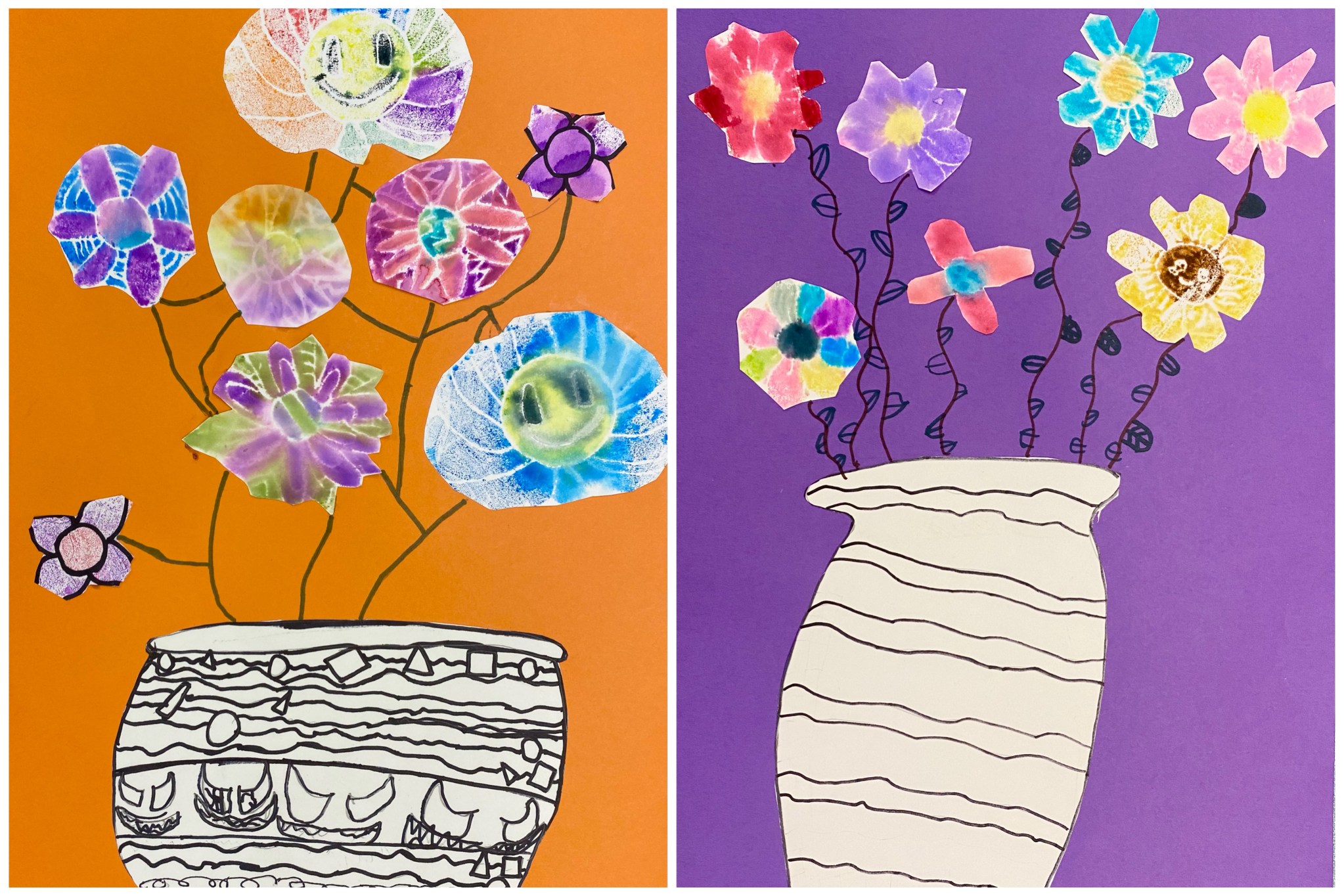 Collaborative Printmaking Vases – Artful Squid