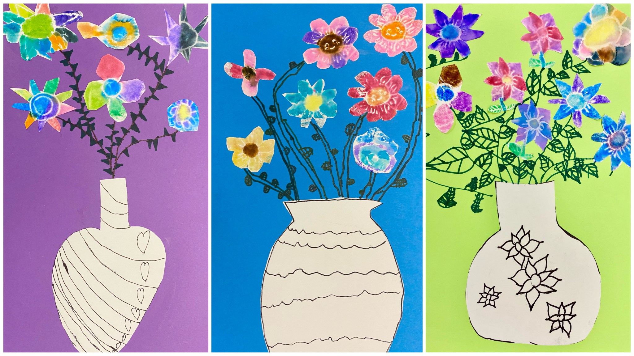 Collaborative Printmaking Vases – Artful Squid