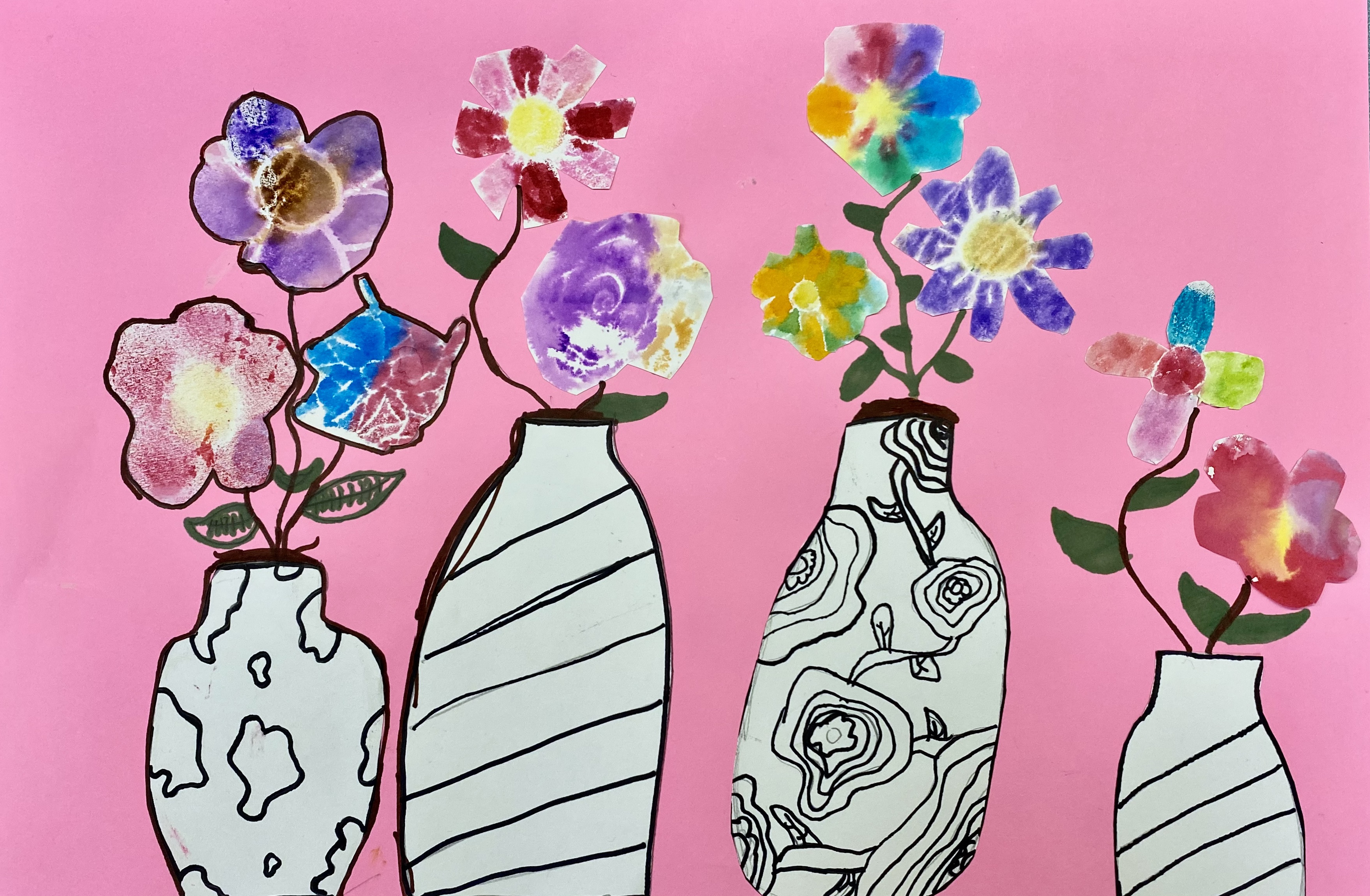 Collaborative Printmaking Vases – Artful Squid